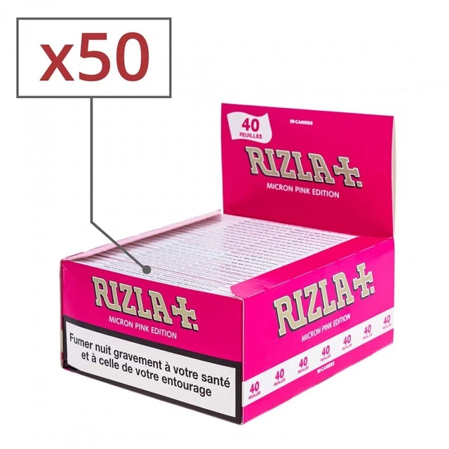 PAPIER À ROULER slim rizla micron pink x 50 EUR 35,90 - PicClick FR