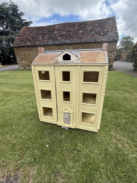 LARGE SCRATCH BUILT Vintage Dolls House Open Front 3 Storey £65.00 ...