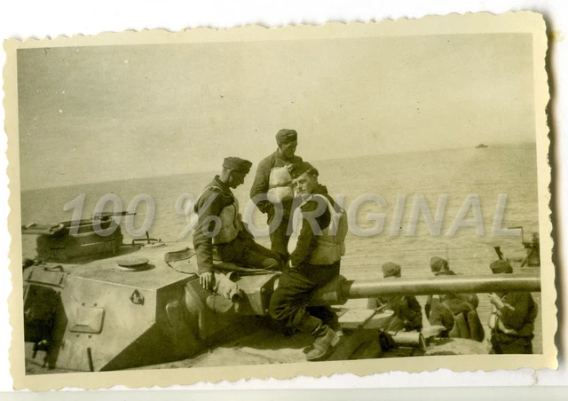 3# KUBAN 1943 Russland Rückzug ~ Marine Schiff Ponton Fähre Panzer ...