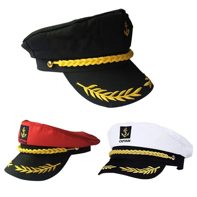 SAILOR HAT YACHT Captain Hat Sailor Captain Costume Men Navy Marine Hat ...