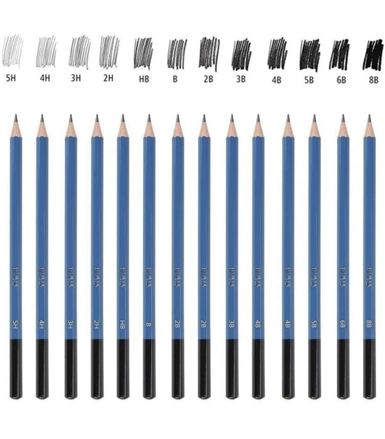 H & B Drawing Sketching Pencils Set, 35 Pack Art Kit with Sketch Book ...