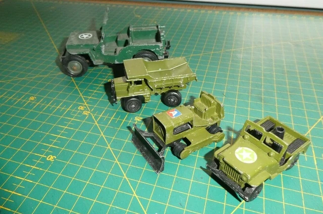 MATCHBOX VINTAGE 1976 No 38 ARMOURED ARMY JEEP/ TRACTOR/DUMPER MILITARY ...