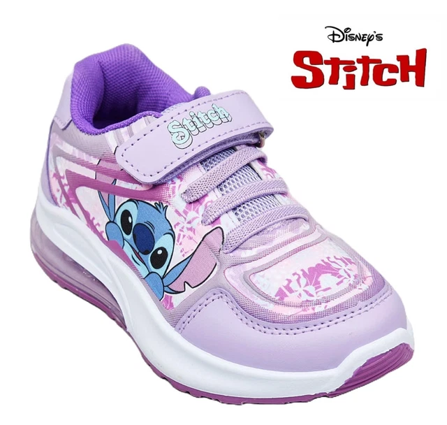 DISNEY STITCH GIRLS Light Up Trainers Official Sneakers Shoes Kids Uk ...