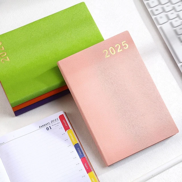 ENGLISH 2025 SCHEDULE Planner Notepad 365 Days Notepad Office Supplies ...