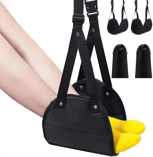 2 PACK AIRPLANE Foot Rest Adjustable 48 * 23cm Portable Travel Footrest ...