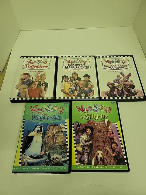 WEE SING DVD Lot of 5 Sillyville Under the Sea Big Rock Candy Mountains ...
