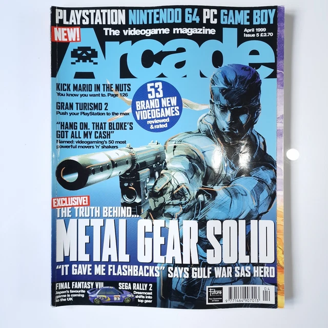ARCADE MAGAZINE METAL GEAR SOLID PlayStation 2 Mario N64 Sega APRIL ...