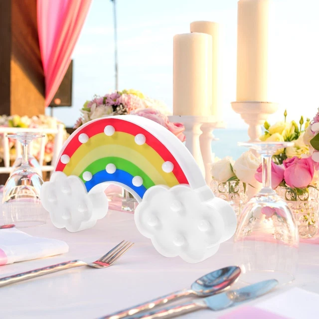 LED DESK LIGHT Bedroom Table Light Rainbow Lamp Decorative Atmosphere ...