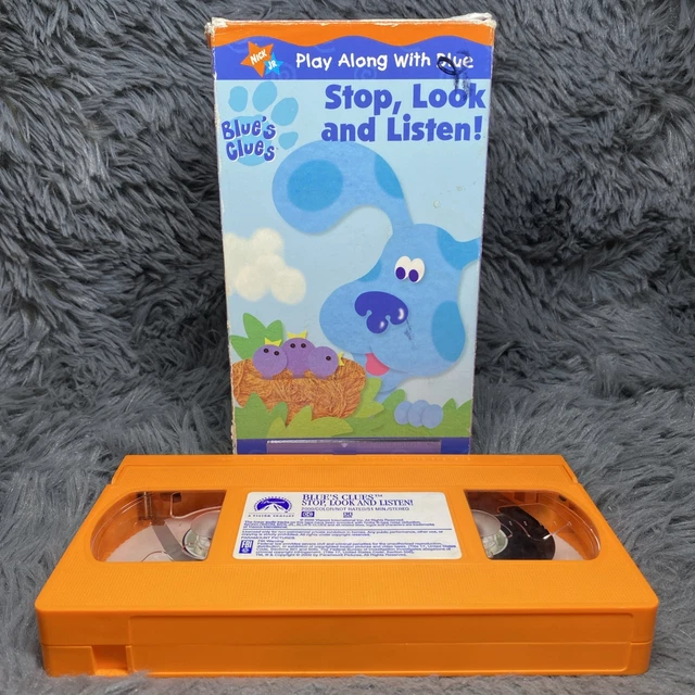 BLUE'S CLUES - Stop, Look and Listen! VHS Tape 2000 Nick Jr Nickelodeon ...