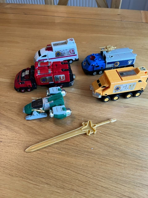 POWER RANGERS LIGHTSPEED Rescue Deluxe Main Megazord all 5 zords ...