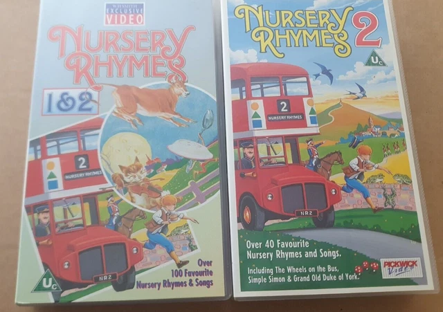 KIDS VINTAGE NURSERY Rhymes VHS Video X 2. WHSMITH Exclusive. 90s RARE ...