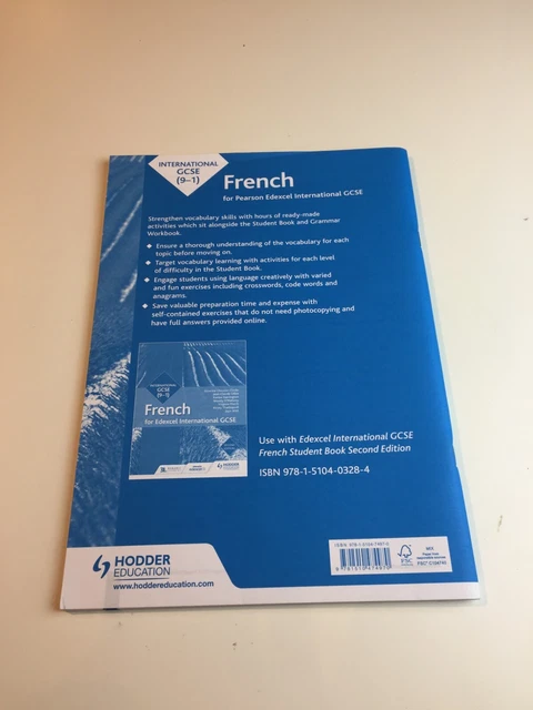 FRENCH FOR PEARSON Edexcel International GCSE Vocabulary Workbook £5.99 ...
