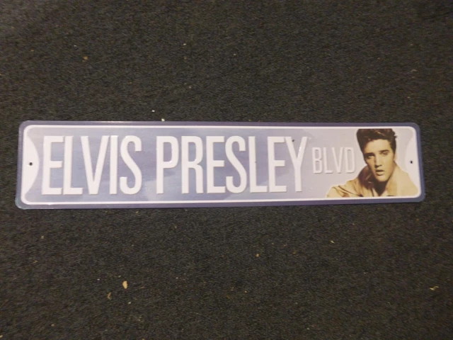 PLAQUE ELVIS PRESLEY Blvd Metallique EUR 10,00 - PicClick FR