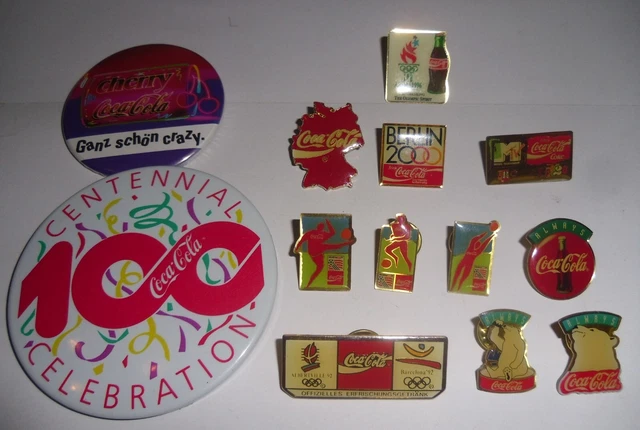 VARIOUS COCA-COLA ADVERTISING Pin Badges Olympic Games World Cup EUR 40 ...