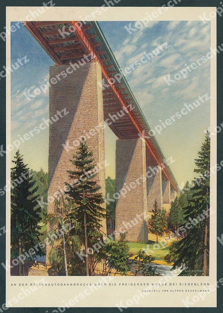 REICHAUTOBAHNEN SACHSEN RAB-BRÜCKE Siebenlehn Freiberger Mulde ...