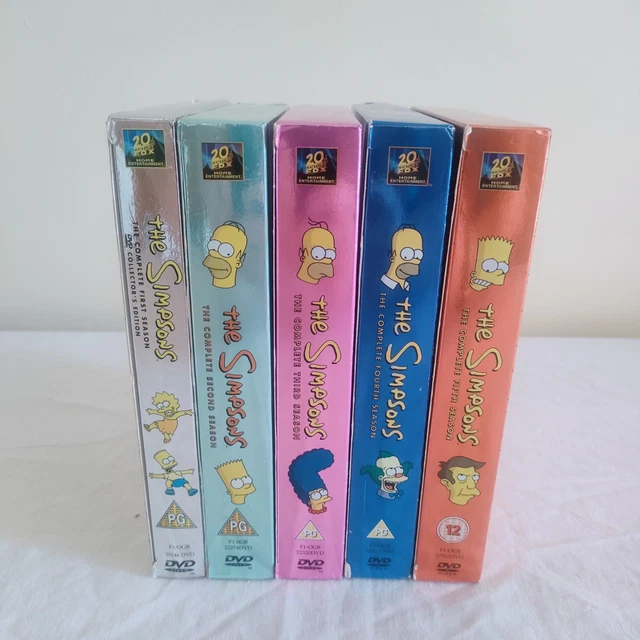 THE SIMPSONS COMPLETE Seasons 1 - 5 Dvd 'Collectors Edition' Box Sets £42.31 - PicClick UK