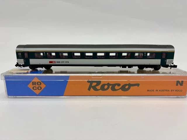 ROCO 24274 N Gauge SBB CFF FFS 1st Class Passenger Coach Boxed #D84 £19 ...