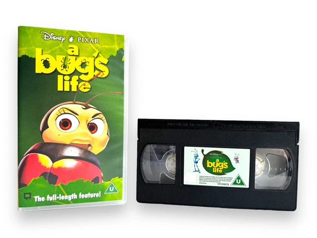 A BUG'S LIFE (VHS, 1999) Disney Pixar Tape Cassette Retro Feature Film ...