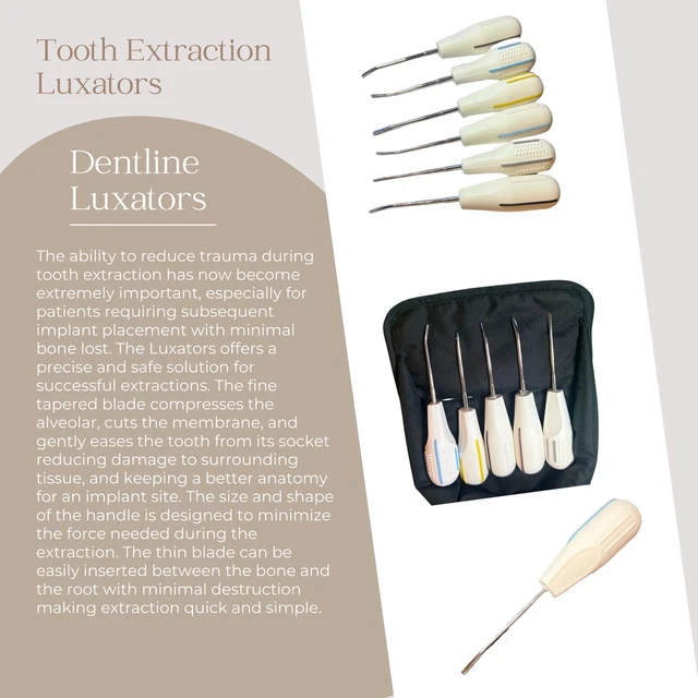 SET OF 6 Dental Tooth Luxation Root Extraction Dentist Elevators ...