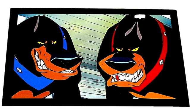 DISNEY VILLAIN POSTCARD ~ Oliver And Company ~ Roscoe & Desoto ~ Film ...