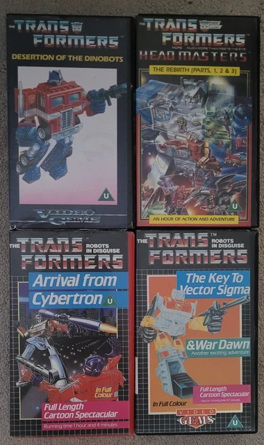 TRANSFORMERS VINTAGE G1 Videos VHS Set of 4 £61.53 - PicClick UK