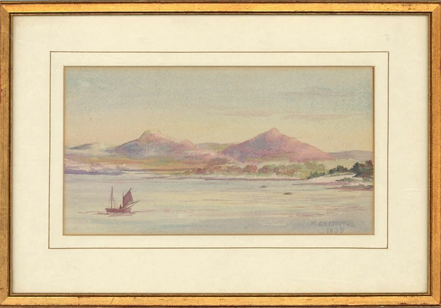 R. GRIFFITHS - 1935 Watercolour, Sugar Loaf Mountain £50.00 - PicClick UK