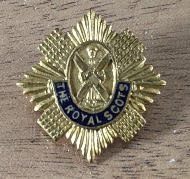 BRITISH ARMY - The Royal Scots Regiment Gilt Metal & Enamel Sweetheart ...