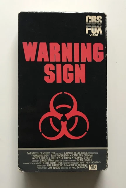 WARNING SIGN VHS Original CBS Fox 1st Release 80s Horror Sci-fi Cult ...