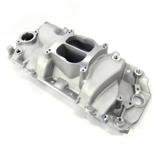 REVOLUTION INTAKE MANIFOLD 9160; Oval Port Dual Plane Satin Aluminum ...