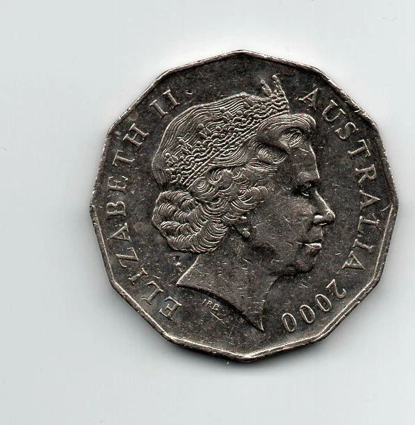 2000 AUSTRALIAN 50 Cent Celebrating The Millennium Year Circulated Coin ...