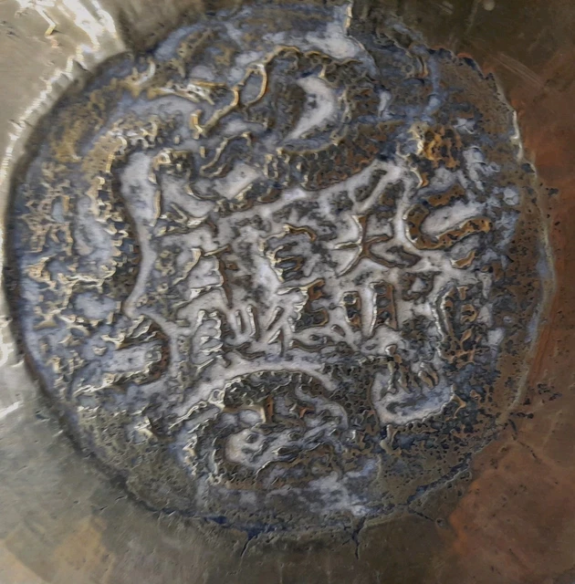 ANTIQUE CHINESE HEAVY Brass Charger Plate Dragon Engraved Design - Back ...