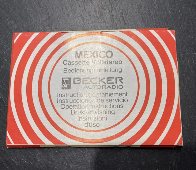RARITÄT BECKER MEXICO Retro BEDEDIENUNGSANLEITUNG +Schaltplan EUR 40,00 ...
