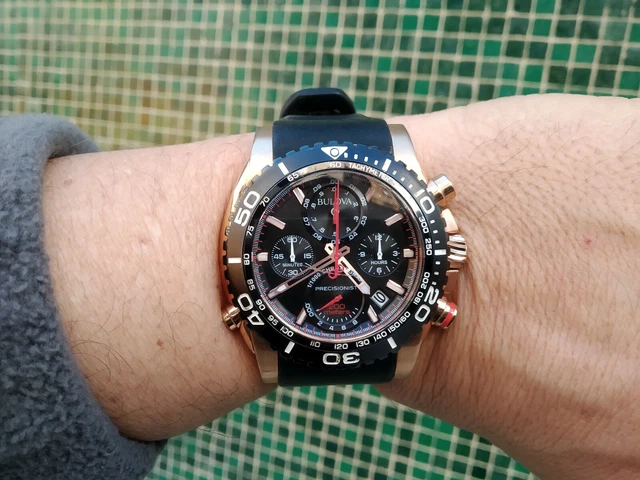 OROLOGIO DA POLSO BULOVA PRECISIST CRONOGRAFO 1/1000 200m UOMO 98B211 ...