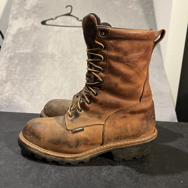 RED WING LOGGERMAX 4420 Work Boots Mens 11 Brown Waterproof Steel Toe ...