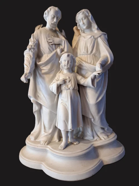STATUA DELLA SACRA Famiglia in porcellana biscuit - Fine XIX secolo EUR ...