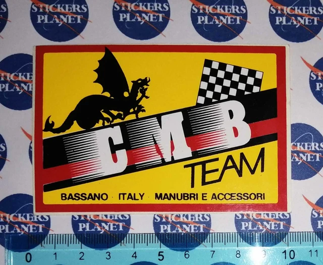 ADESIVO STICKER VINTAGE AUTOCOLLANT MOTO TUNING CMB TEAM MANUBRI ANNI ...