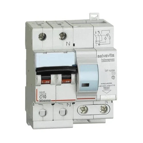 BTICINO G8130/10AC INTERRUTTORE magnetotermico differenziale 1P+N 10A In=30MA 4 EUR 1,00 ...