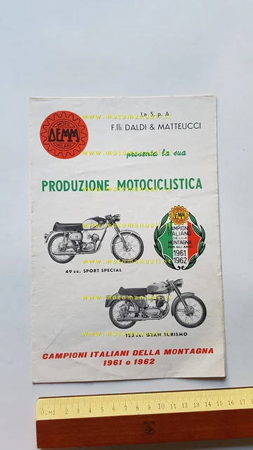 DEMM PRODUZIONE MODELLI moto ciclomotori 1963 depliant italiano ...