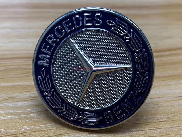 CHROME BLUE FRONT Grille Badge Emblem for Mercedes-Benz W205 W222 ...