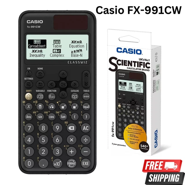 CASIO FX-991CW ADVANCED Scientific Calculator A/AS Level Maths NHD 540 ...