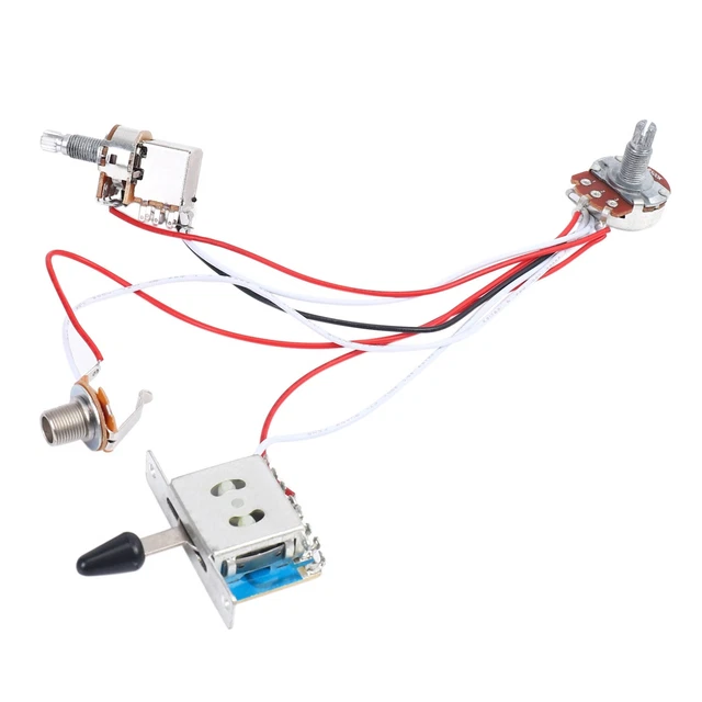 KIT DE CABLAGE de guitare electrique 1 Volume 1 Ton 3 Interrupteur a bascul9143 EUR 8,76 ...
