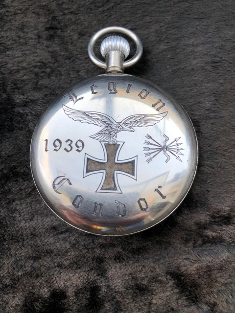 WW2 WWII GERMAN Luftwaffe Officers Award Pocket Watch Trench Art 1939 £ ...