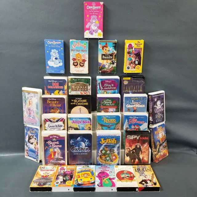 VINTAGE VHS TAPES Movies Kids Bulk Media Resellers Lot Cartoons Classic ...