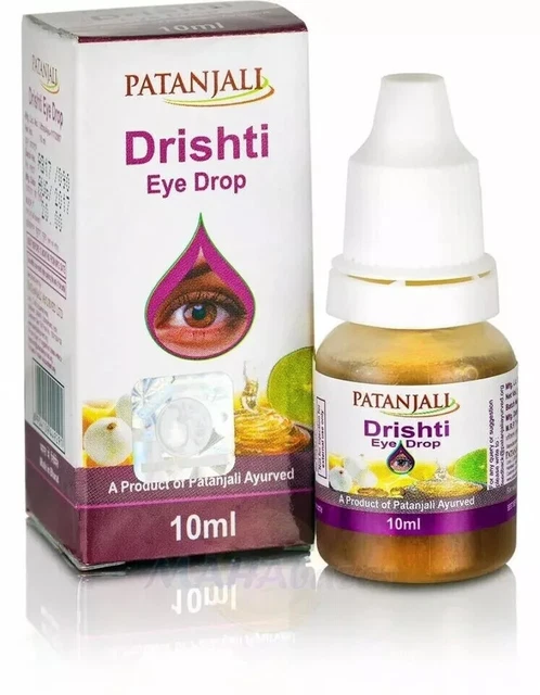 5 X PATANJALI Drishti Eye Drops 10ml Pack Each Herbal Ayurvedic Eye Care £11.65 - PicClick UK