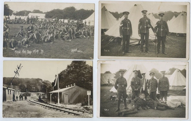 4 RP NPU Ww1 Postcards British Soldiers In Camp Situations Arundel ...