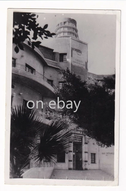 VINTAGE POSTCARD REAL Photo RPPC Britannia Club Port Said Egypt 1940s ...