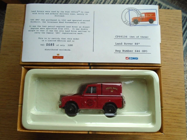 CORGI MODEL.LAND ROVER.PART Of Cp 99136.Royal Mail.new In Box.ltd ...