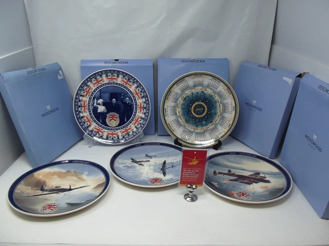 WEDGWOOD COLLECTORS PLATE VE Day 60th Anniversary Aircraft A6 £6.50 ...