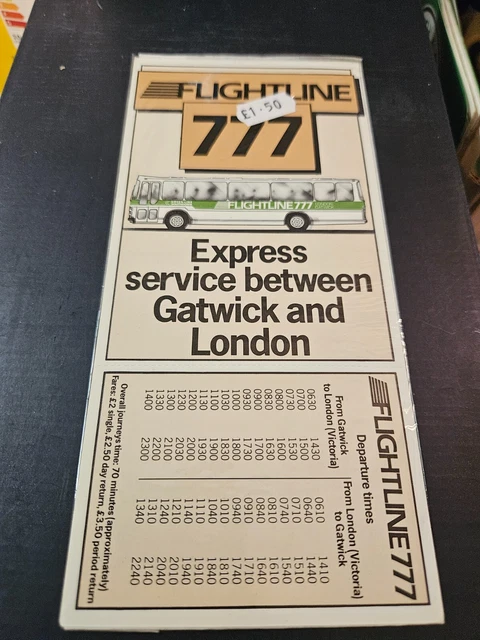 LONDON BUS TRANSPORT Timetable Leaflet Flightline HO5.107 £3.00 ...