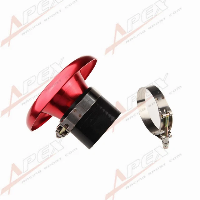 3.5 INCH VELOCITY Stack Ram Air Intake Turbo Horn + Silicone Hose ...